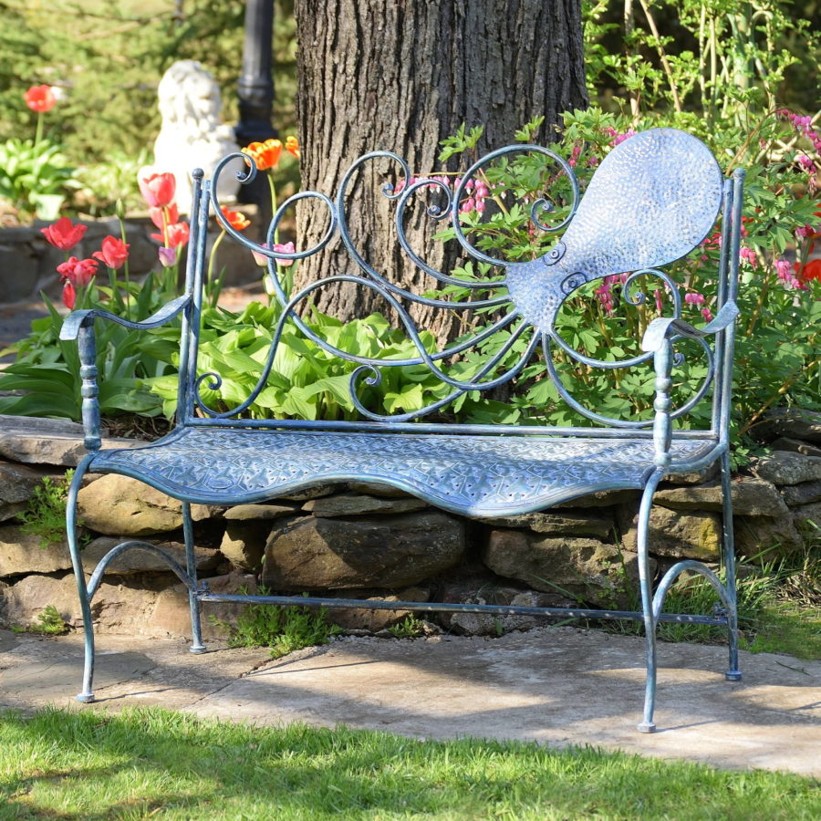 Iron Rocking Garden Bench "Tatiana"