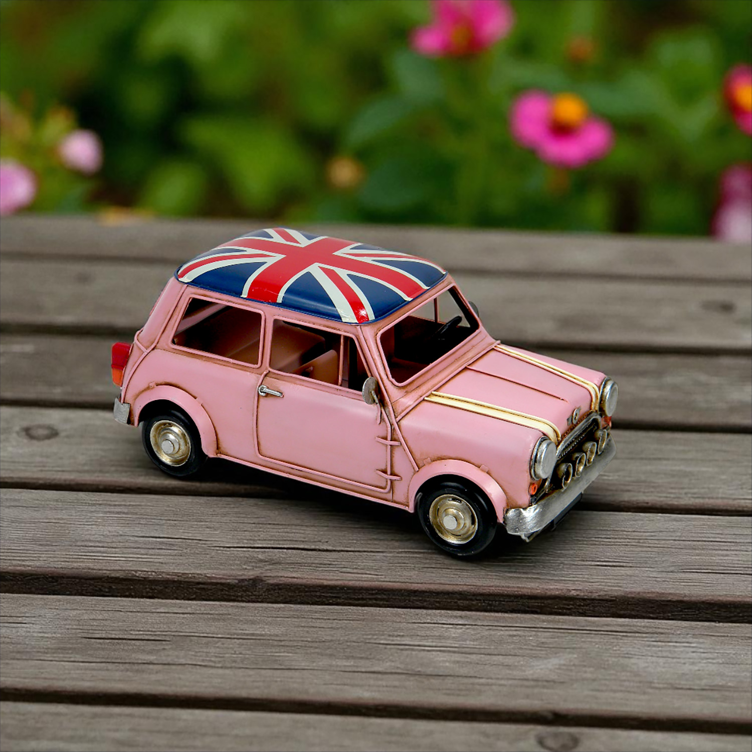 Vintage Style Pink British Tabletop Car Decoration - Lesera